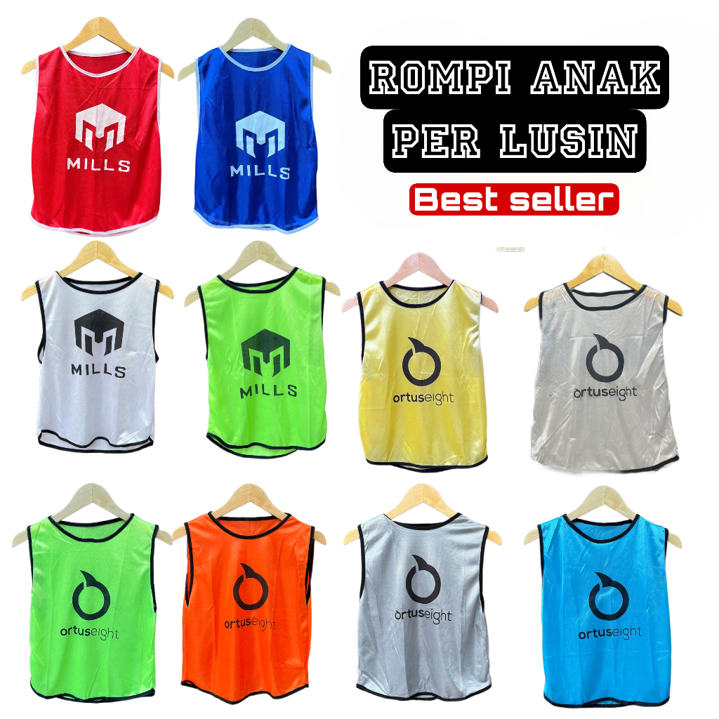 Jual Rompi Anak Futsal Sepak Bola 12 Pcs Outdor Indor Nyaman Uniseks ...