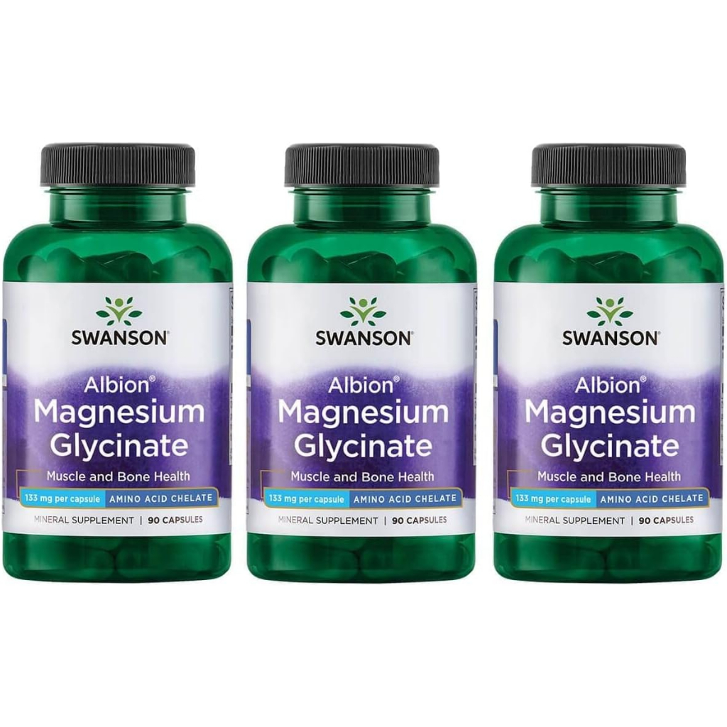 Jual Swanson, Albion, Magnesium Glycinate, 133 mg, 90 Capsules | Shopee ...