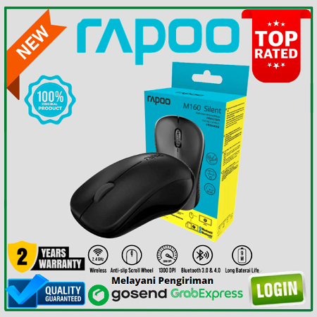 Jual Mouse Wireless Rappo M160 Multi-mode 7200M Mouse Bluetooth Silent 160 | Shopee Indonesia