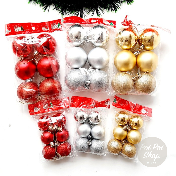 Jual Bola Natal isi 6 Hiasan Pohon Natal OPP Aksesoris Murah Grosir ... Jual Bola Natal isi 6 Hiasan Pohon Natal OPP Aksesoris Murah Grosir ...