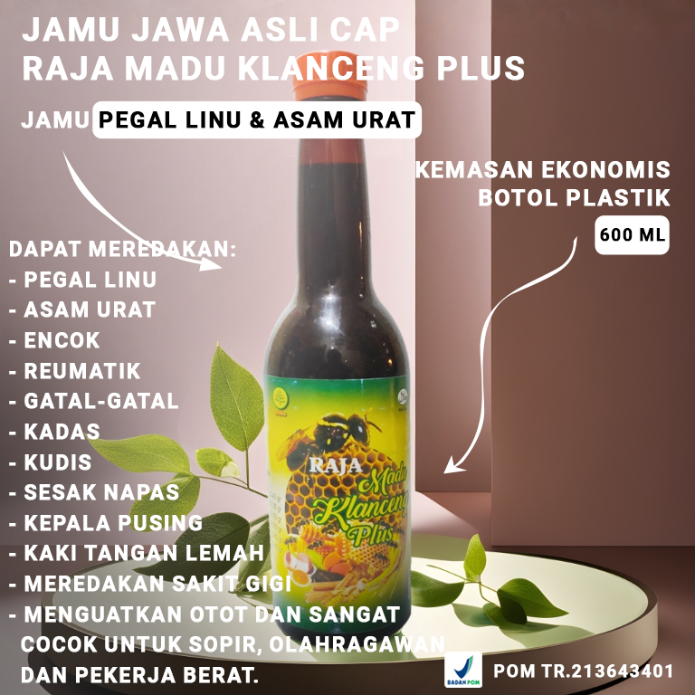 Jual Jamu Jawa Asli Cap Raja Madu Klanceng Plus (Kemasan Botol Plastik ...