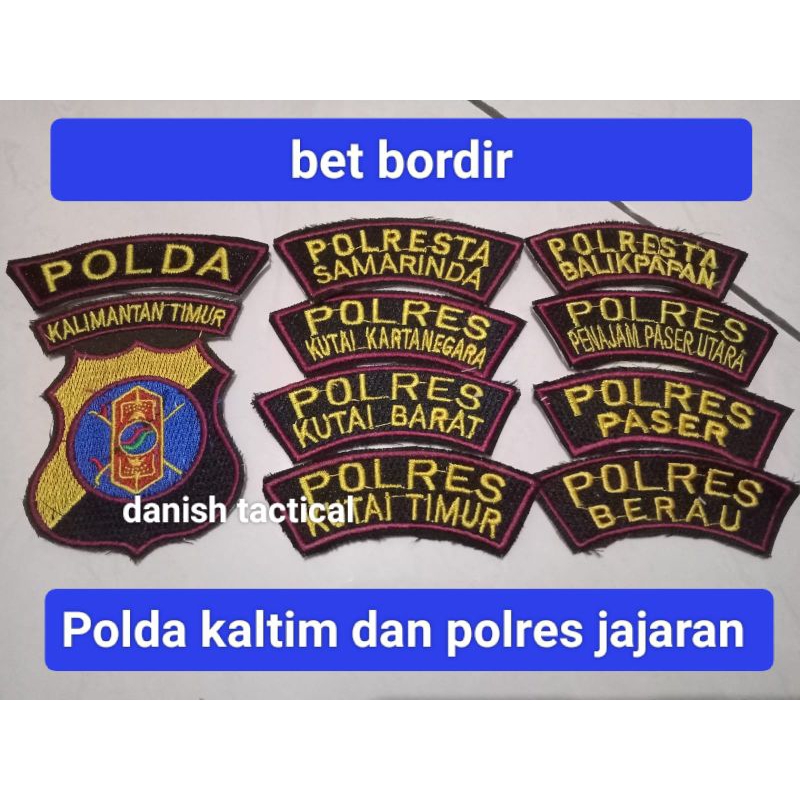 Jual BET BORDIR LOGO LAMBANG POLDA KALTIM,POLDA KALIMANTAN TIMUR ...