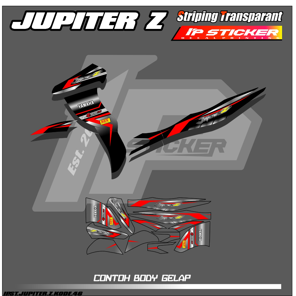 Jual JUPITER Z (COD) STIKER STRIPING MOTOR YAMAHA JUPITER Z LIST STIKER ...