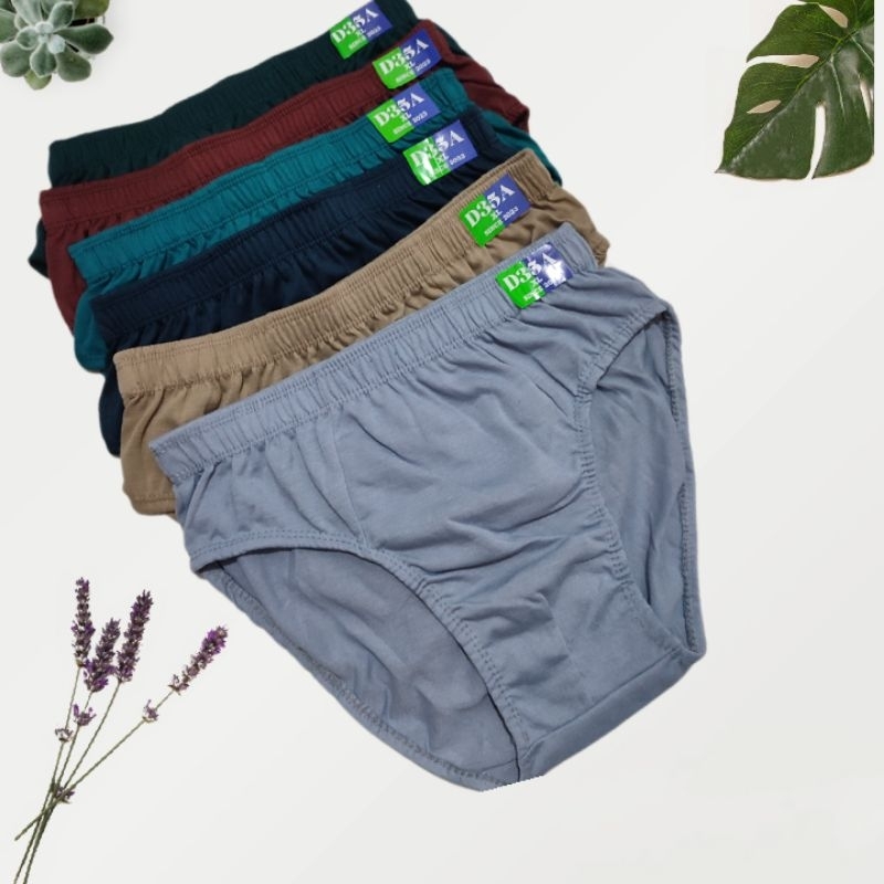 Jual isi 6 Celana dalam pria dewasa nyaman dipakai bahan katun D35 | Shopee Indonesia