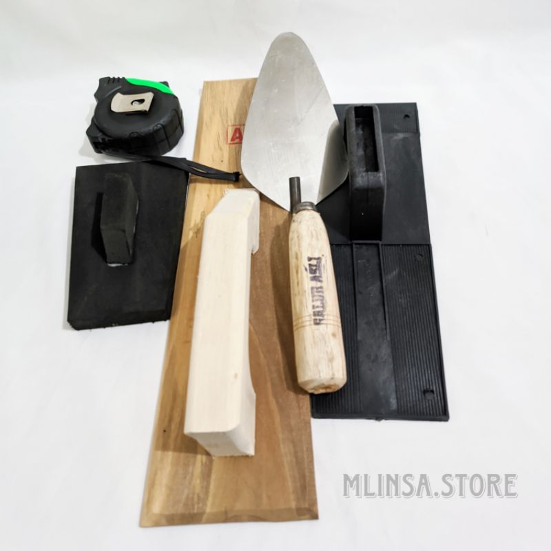 Jual Paket Alat Tukang Sendok Semen Meteran Roskam Gosokan Acian ...