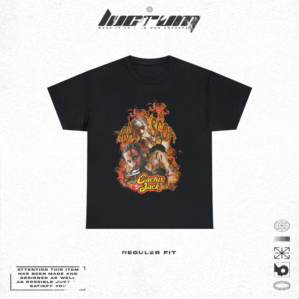 Jual Kaos Rapper Travis Scott Cactus Jack Regular Fit | Shopee Indonesia