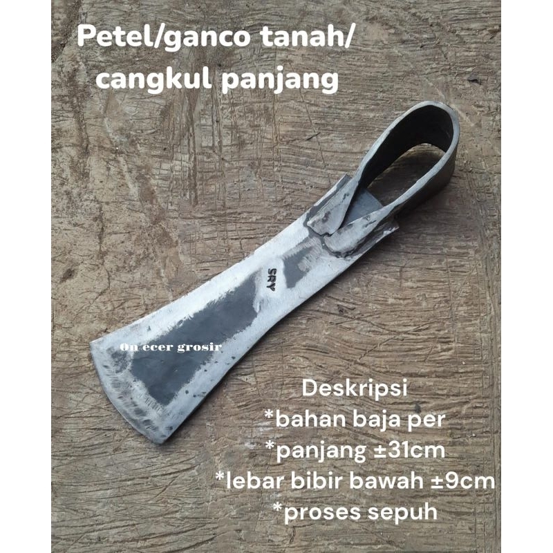 Jual Ganco tanah asli per baja/cangkul kecil baja tebal/ganco baja per ...