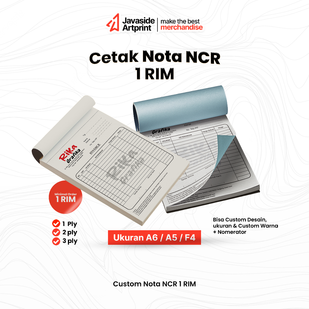 Jual cetak Nota NCR 1 RIM - Javaside Artprint | Shopee Indonesia