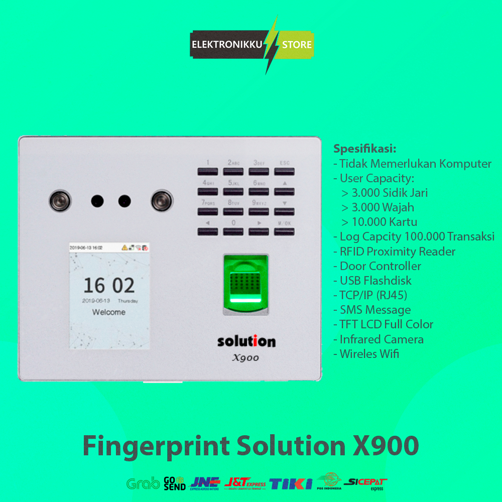 Jual Mesin Absensi Fingerprint Solution X900 Absen Absensi Sidik Jari ...