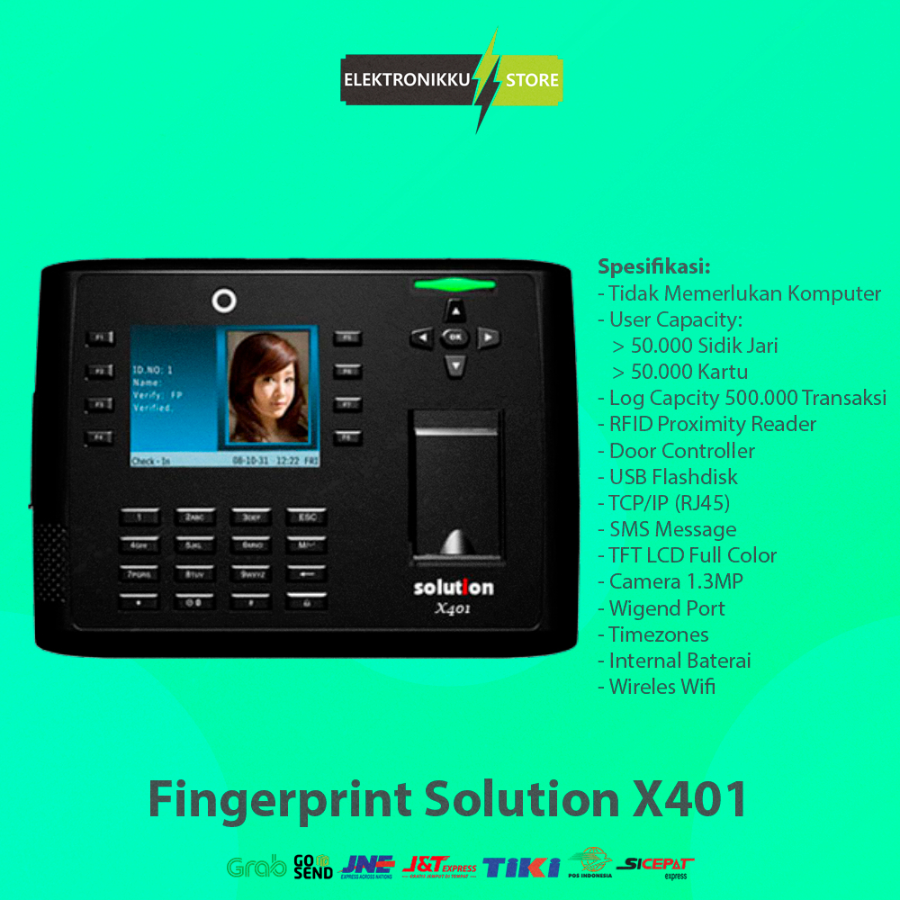 Jual Mesin Absensi Fingerprint Solution X401 Absen Absensi Sidik Jari | Shopee Indonesia