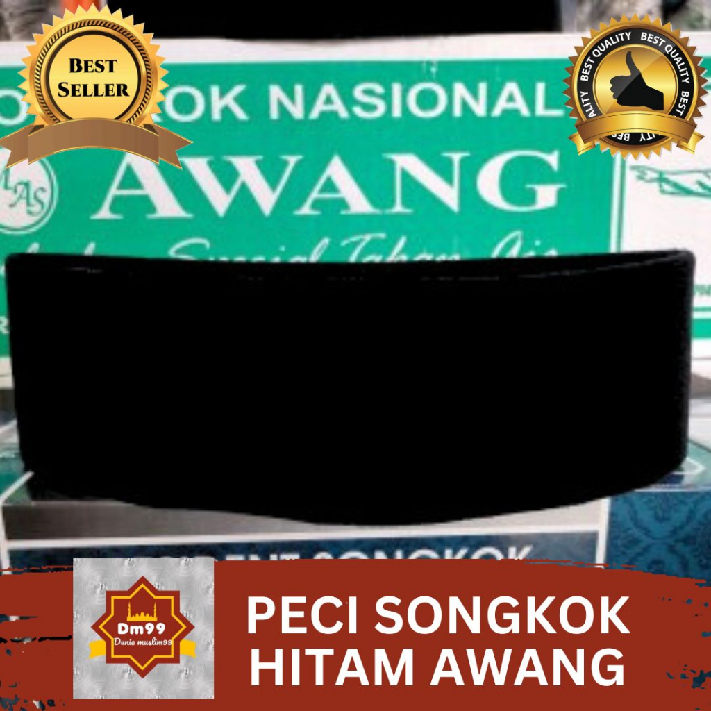 Jual Peci Songkok Muslim Hitam Tinggi 7 cm Awang No 3, 4, 5, 6, 7, 8, 9 ...