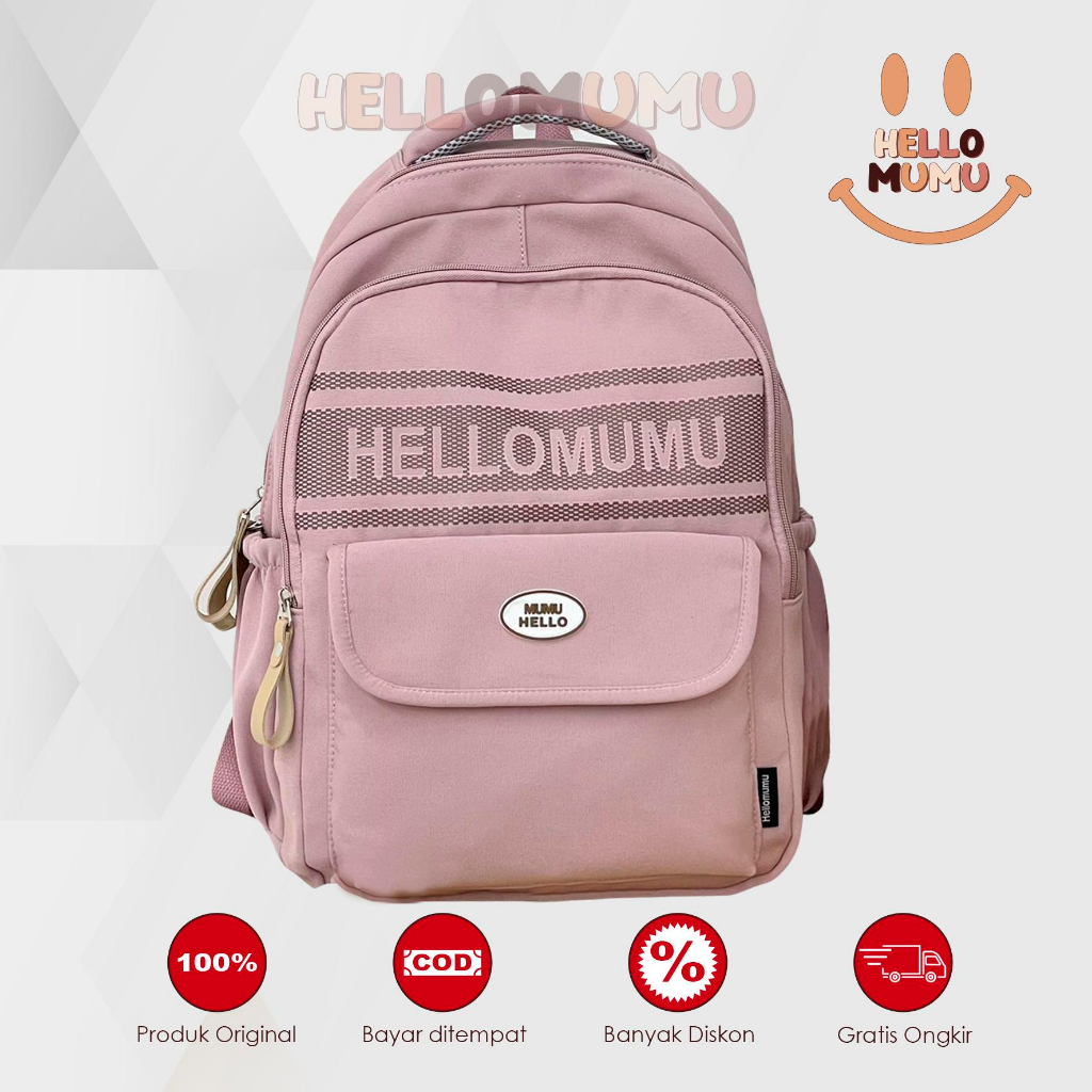 Jual Hellomumu Backpack STRIPED BAG-HM318 | Shopee Indonesia