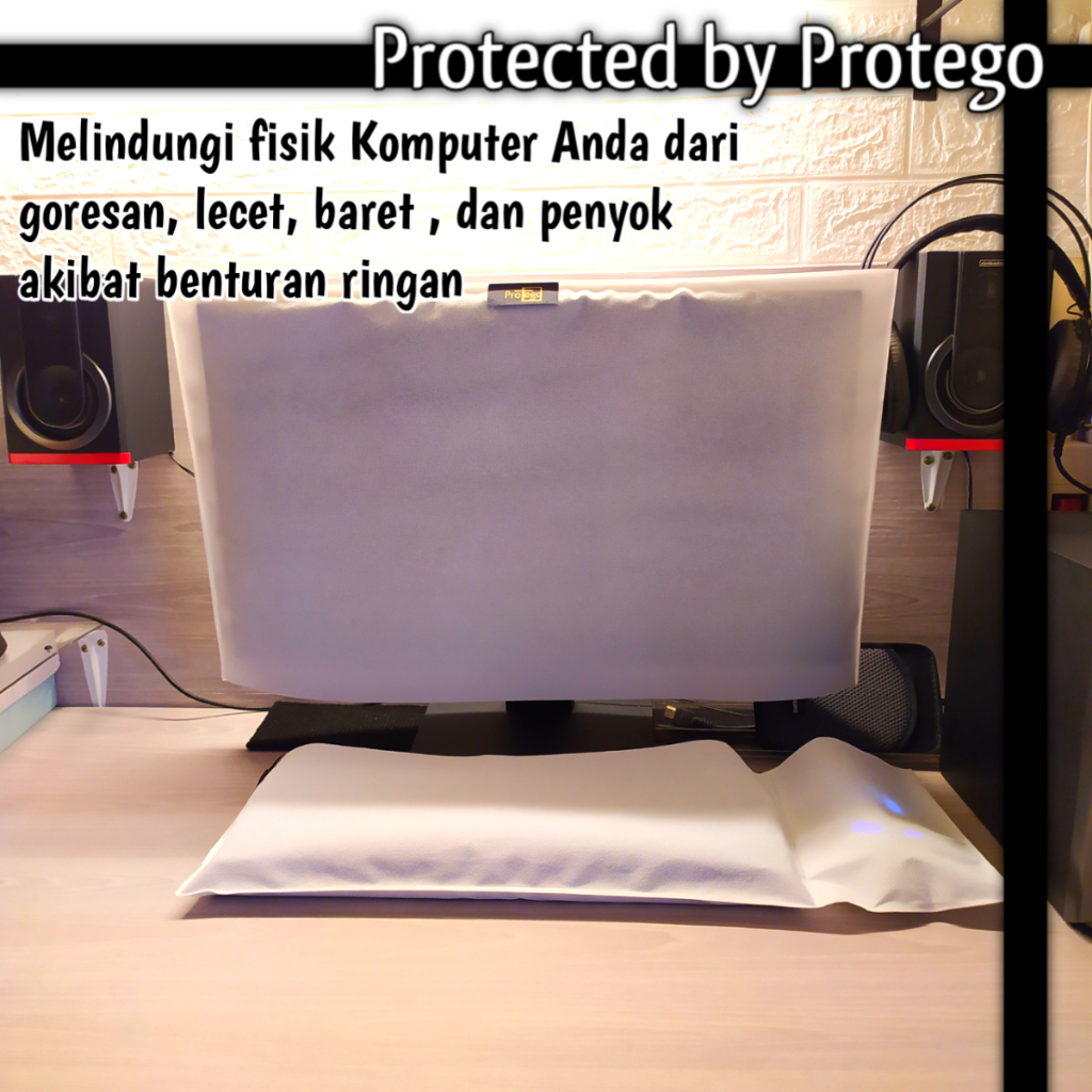 Jual Cover Kain Layar Monitor Komputer 24 - 27 inch PART 1 Anti Debu ...