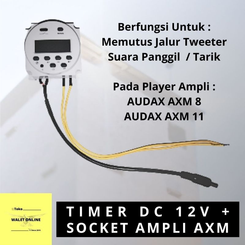 Jual Timer DC 12V Sudah Lengkap Disolder Dengan Kabel Socket Timer Ampli Audax AXM 8 AXM 11 AXM8 ...