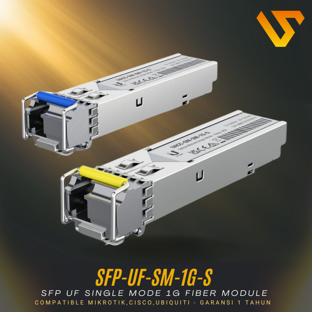 Jual UBIQUITI UF-SM-1G-S (B+Y) UFiber Single Mode 1Gbps BIDI SFP Module ...
