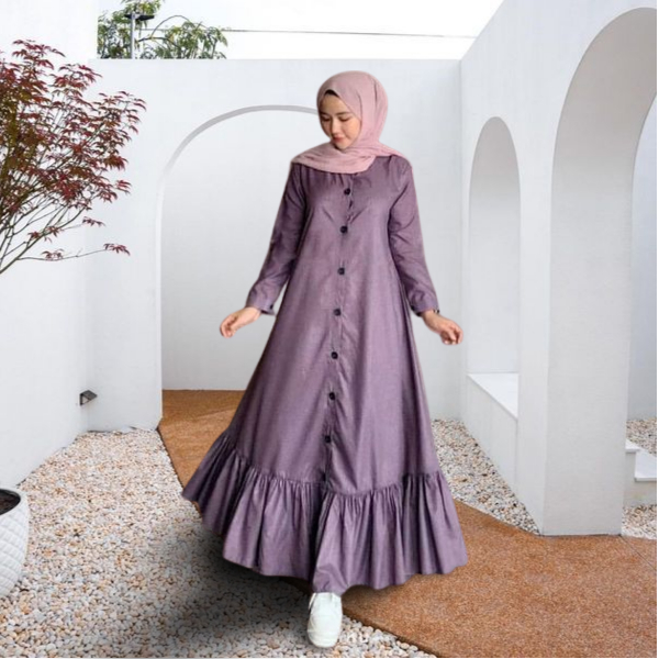 Jual Baju Gamis Rempel SILBY DRESS Gamis Wanita Kancing Gamis Murah ...