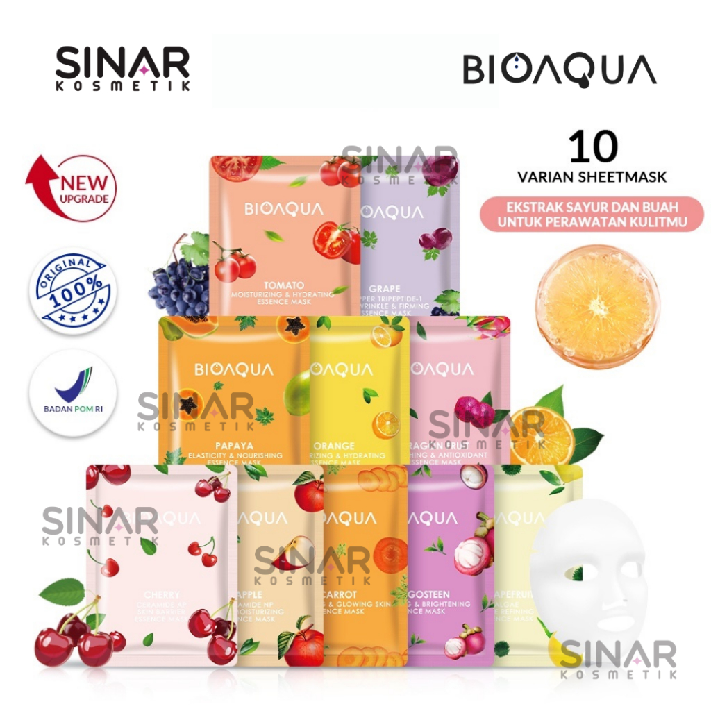 Jual Bioaqua Bio Aqua Facial Sheet Mask Ekstrak Buah & Sayur / Fruits ...