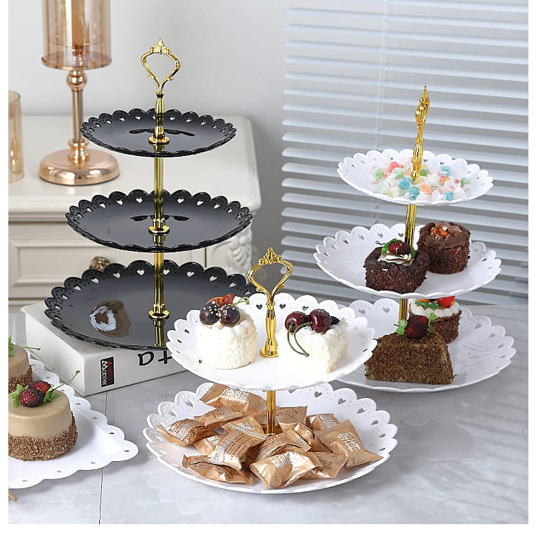 Jual Stand Cupcake / Piring / Tatakan Kue 3 Susun Ukuran Besar Size ...
