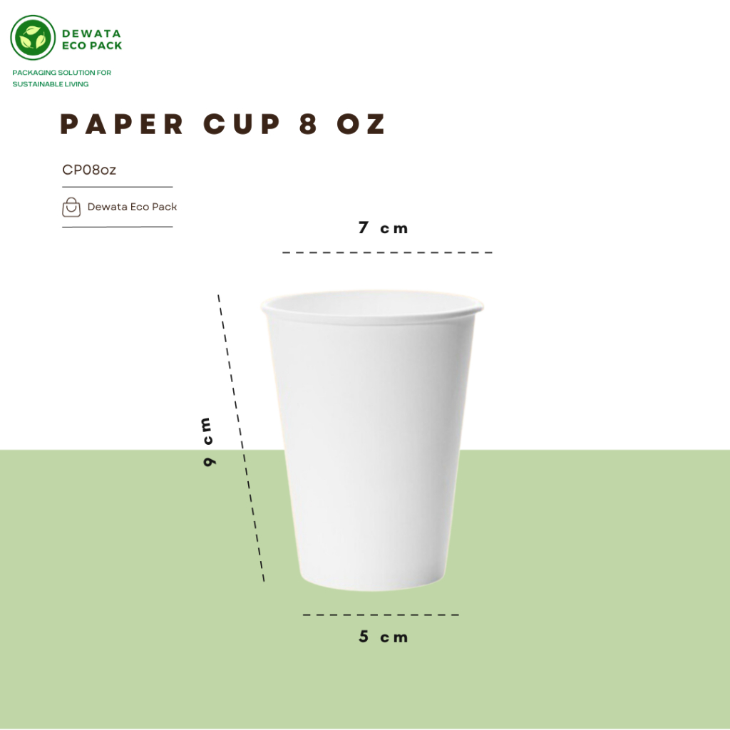 Jual Paper Cup 8oz Polos Tanpa Tutup (1pack isi 50pcs) TIDAK BISA BELI ...