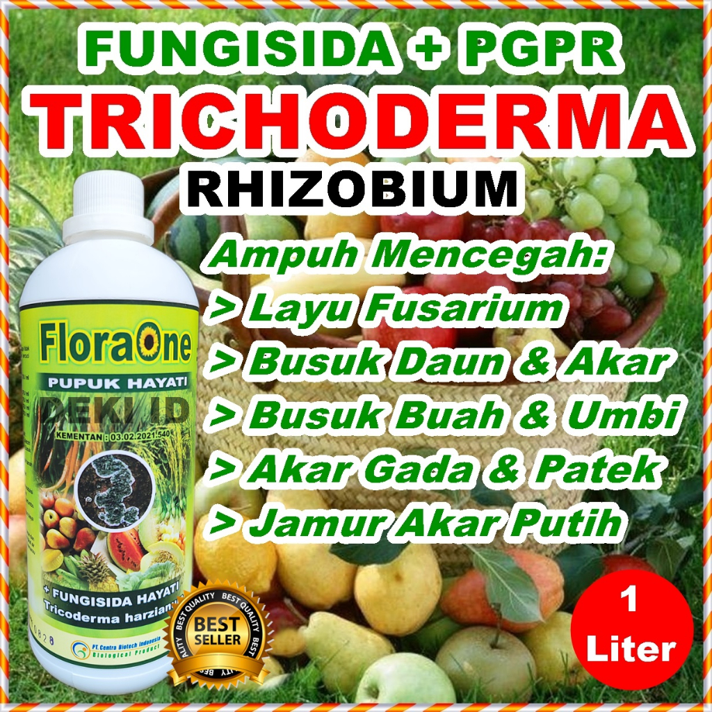 Jual Tricoderma Cair Fungsida Plus PGPR Rhizobium Floraone 1 Liter Trichoderma Pestisida Hayati ...
