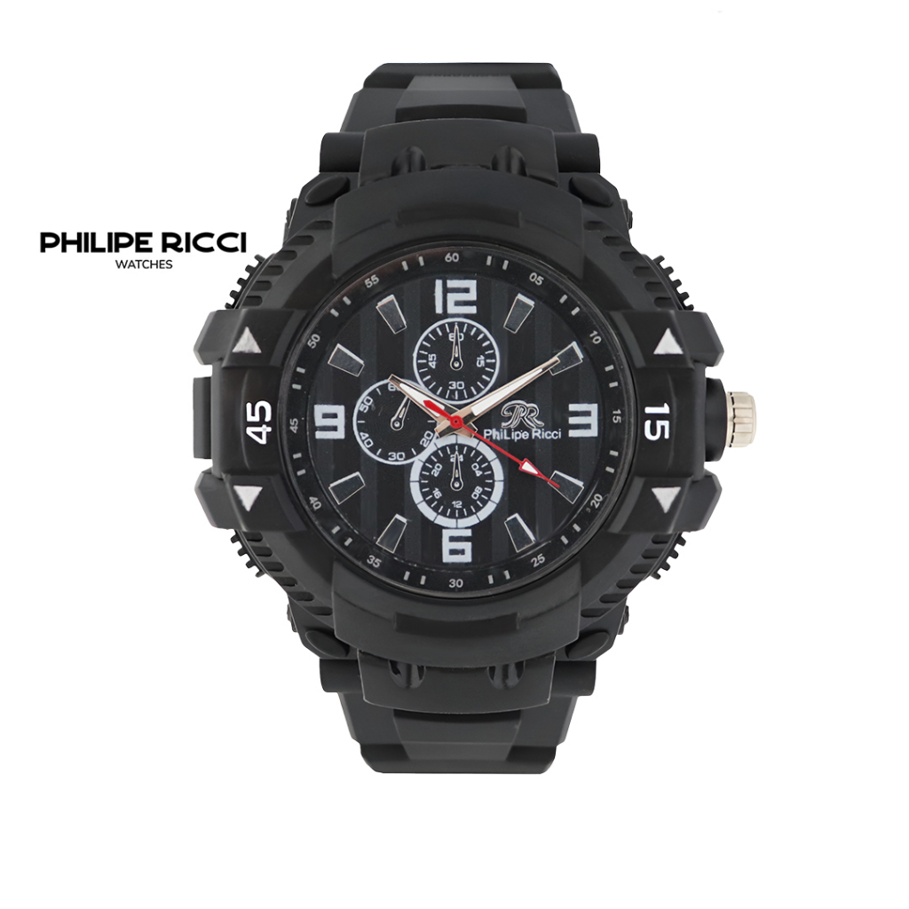 Jual PhiLipe Ricci Jam Tangan Pria Original Analog Strap Rubber Quartz ...
