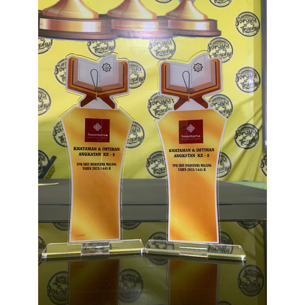 Jual Piala Akrilik Al-Qur'an/Piala Mengaji/Piala Tahfidz/Piala MTQ ...