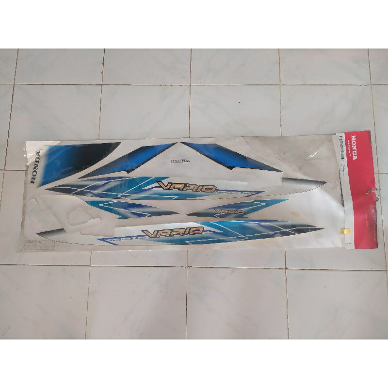 Jual Stiker Striping Honda VARIO 110 karbu old lama Biru putih original ...