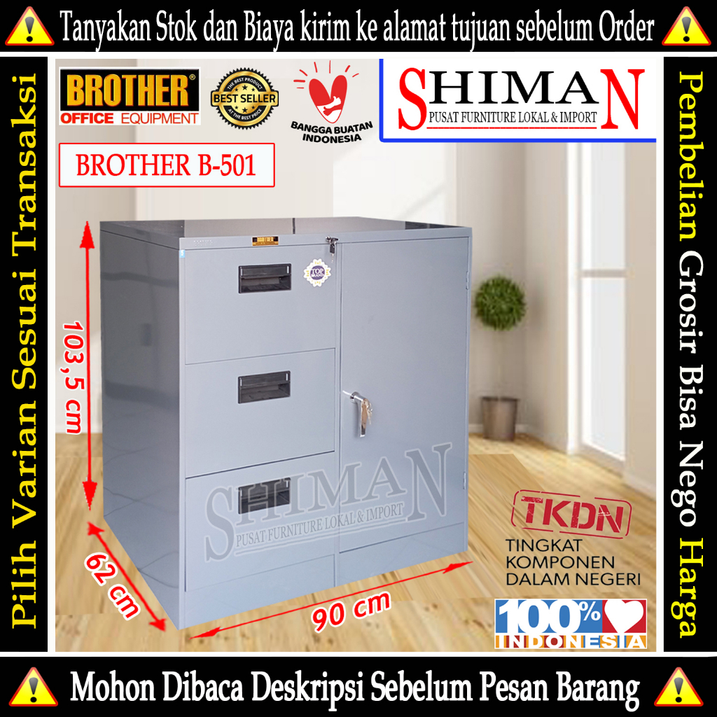 Jual Lemari Cabinet Rak Besi Swing Door B 501 BROTHER | Shopee Indonesia
