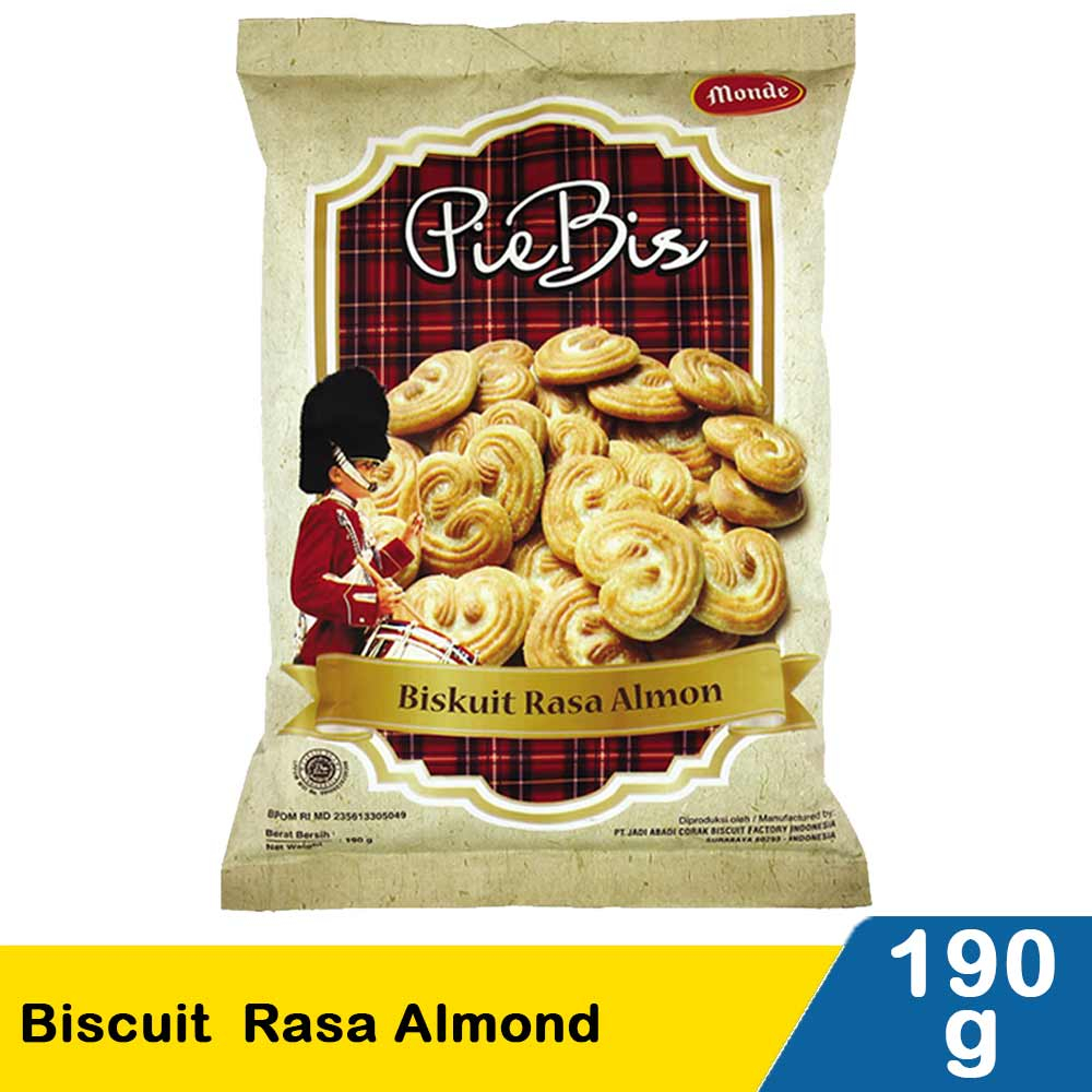 Jual Monde Biskuit Pie Bis Kacang Almond 190gr Biscuit Enak dan Murah ...