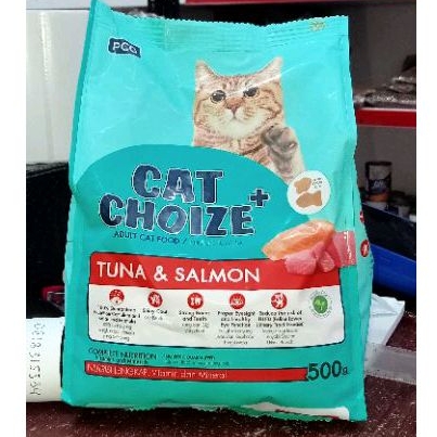 Jual Dry Cat Food Cat Choize Plus Tuna Salmon Adult 500G - Makanan ...