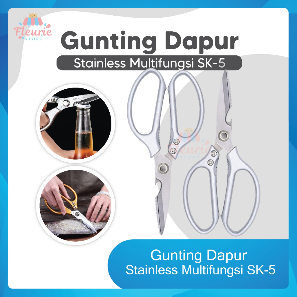 Jual Gunting Dapur Stainless Multifungsi SK-5 - Gunting Pemotong ...