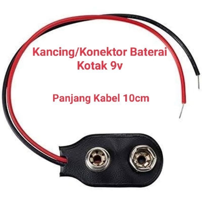 Jual Kancing Baterai 9v Konektor Baterai Terminal Soket 9v | Shopee ...