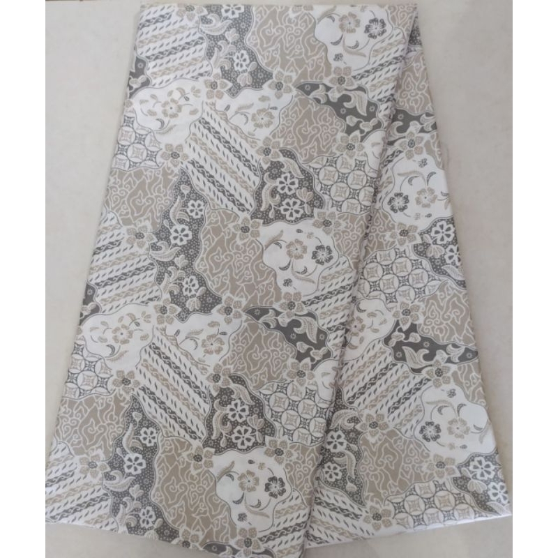 Jual KAIN BATIK SOFT HALUS TEBAL WARNA ABU GREY | Shopee Indonesia
