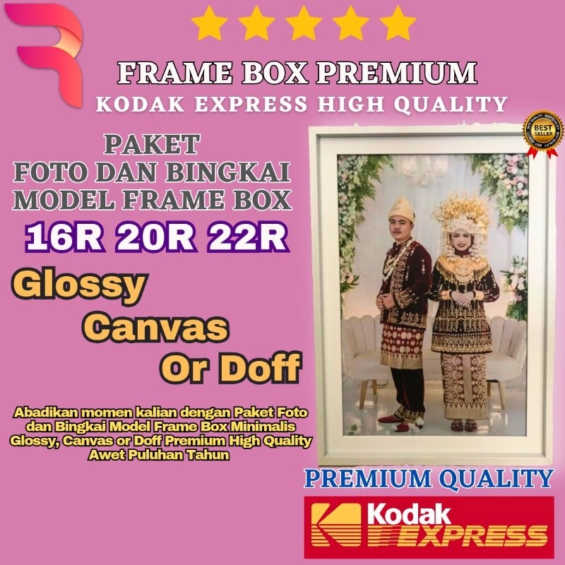 Jual Paket Foto Bingkai 16R 20R 22R Glossy Canvas or Doff Model Frame ...