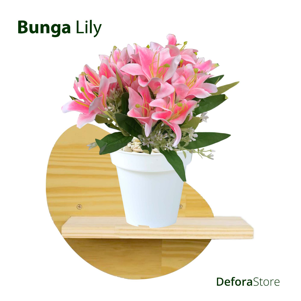Jual Rangkaian Bunga Plastik Artificial Lily Besar 7 Cabang - Defora ... Jual Rangkaian Bunga Plastik Artificial Lily Besar 7 Cabang - Defora ...