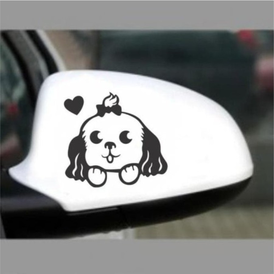 Jual CUTTING STICKER SPION MOBIL ANJING LOVE STIKER DOG LOVE LUCU IMUT ...