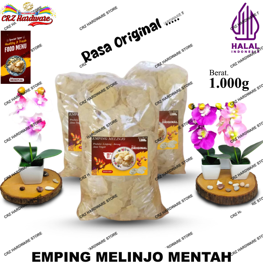 Jual Emping Melinjo 1 KG Keripik Emping Mlinjo Kerupuk Blinjo Mentah ...