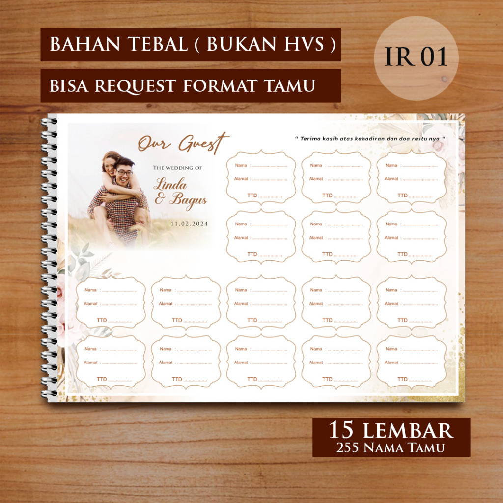 Jual Buku tamu Pernikahan - isian Buku tamu pernikahan guest book ...