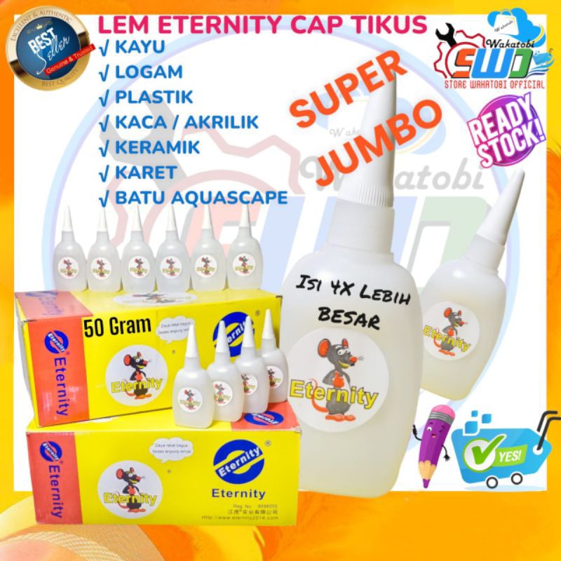 Jual LEM CAIR SERBAGUNA KOREA PEREKAT KUAT ETERNITY CAP TIKUS JUMBO LEM ...