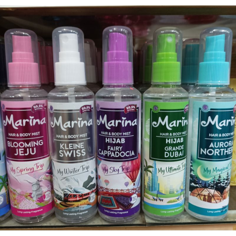 Jual marina hair & Body mist parfum 100ml | Shopee Indonesia