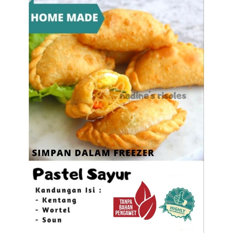Jual (1 Pack isi 10pcs) FROZEN Pastel Sayur HOMEMADE - HALAL | Shopee ...