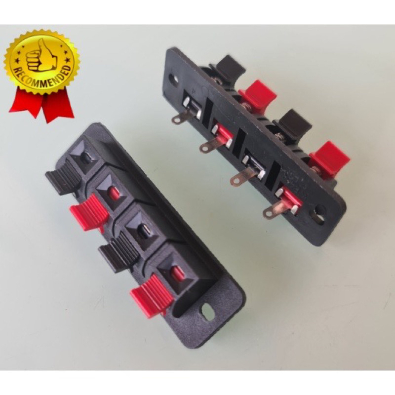 Jual Terminal jepit speaker 4 pin Body kecil terminal speaker stereo ...