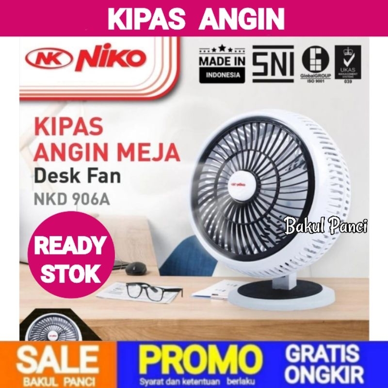 Jual NIKO KIPAS ANGIN MEJA 9 INCH ROTATING - DESK FAN NKD 906A | Shopee ...
