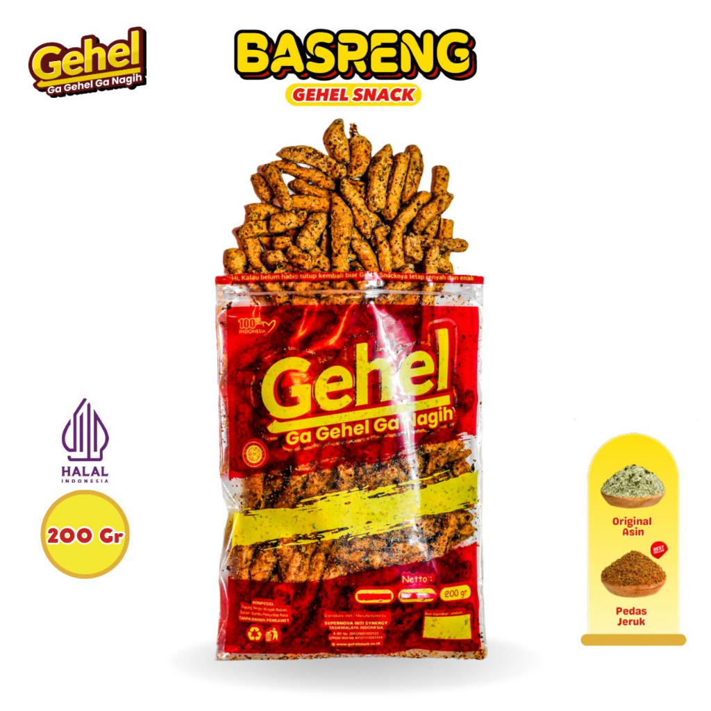 Jual Gehel Basreng 200gr - Makanan Ringan | Shopee Indonesia