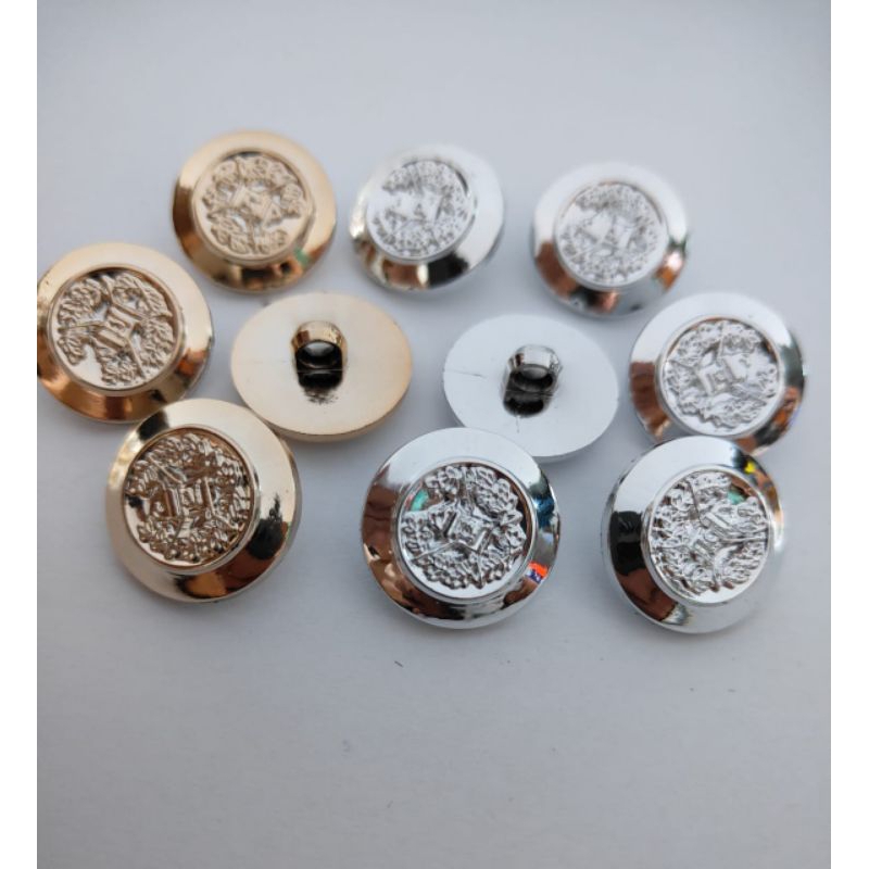 Jual 144 Pcs Kancing UV/Silver Motif Lambang Dinas safari Ukuran 2,1 cm ...