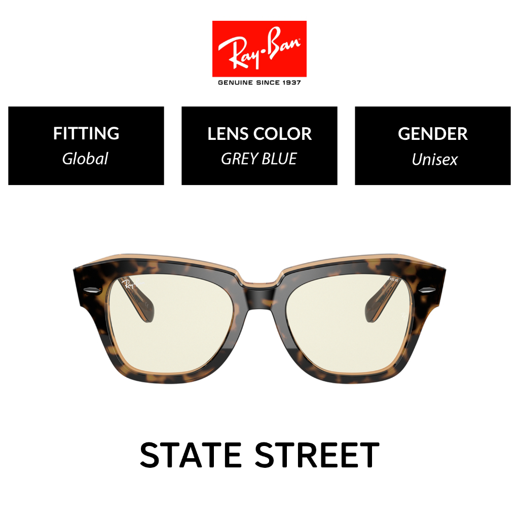 Jual RAY-BAN State Street | RB2186 1292BL | Global | Sunglasses | 49mm ...