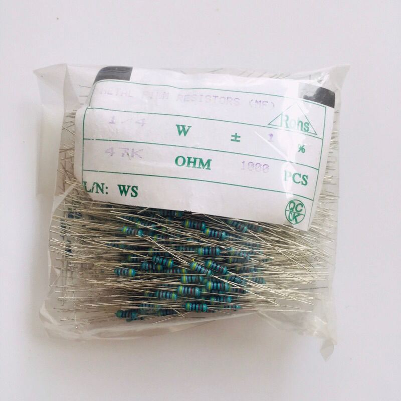 Jual resistor 47K 1/4 watt ecer per 10pcs | Shopee Indonesia