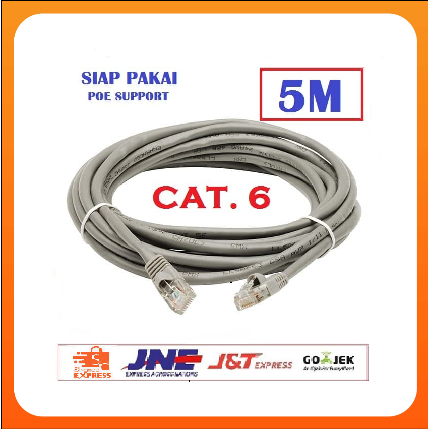 Jual Kabel UTP Cat6 Siap Pakai Kabel Indoor 5 Meter | Shopee Indonesia
