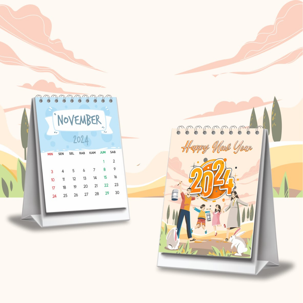 Jual KALENDER 2024 MINI KALENDER MEJA MINI Kalender Meja Estetik 2024 ...
