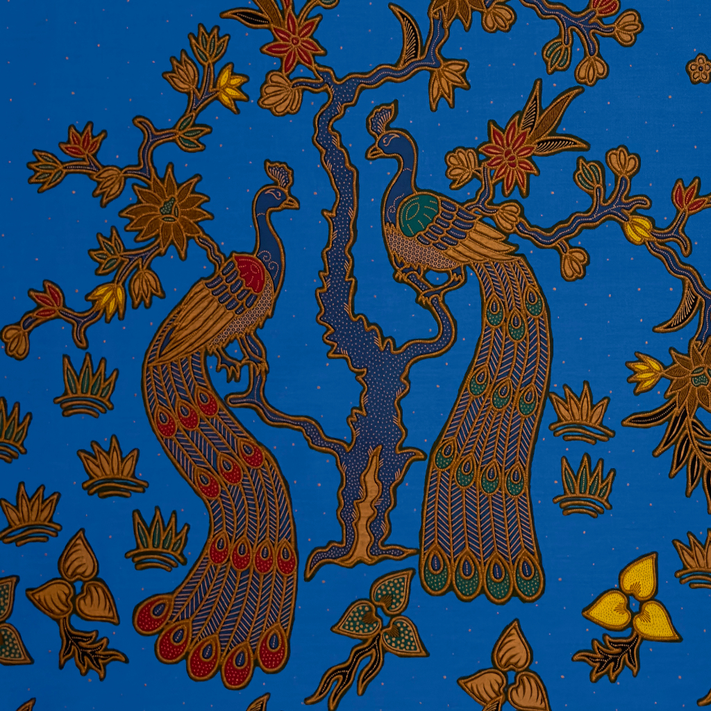 Jual Kain Batik - Motif Batik Burung Merak Manis V31 (Biru) | Shopee ...